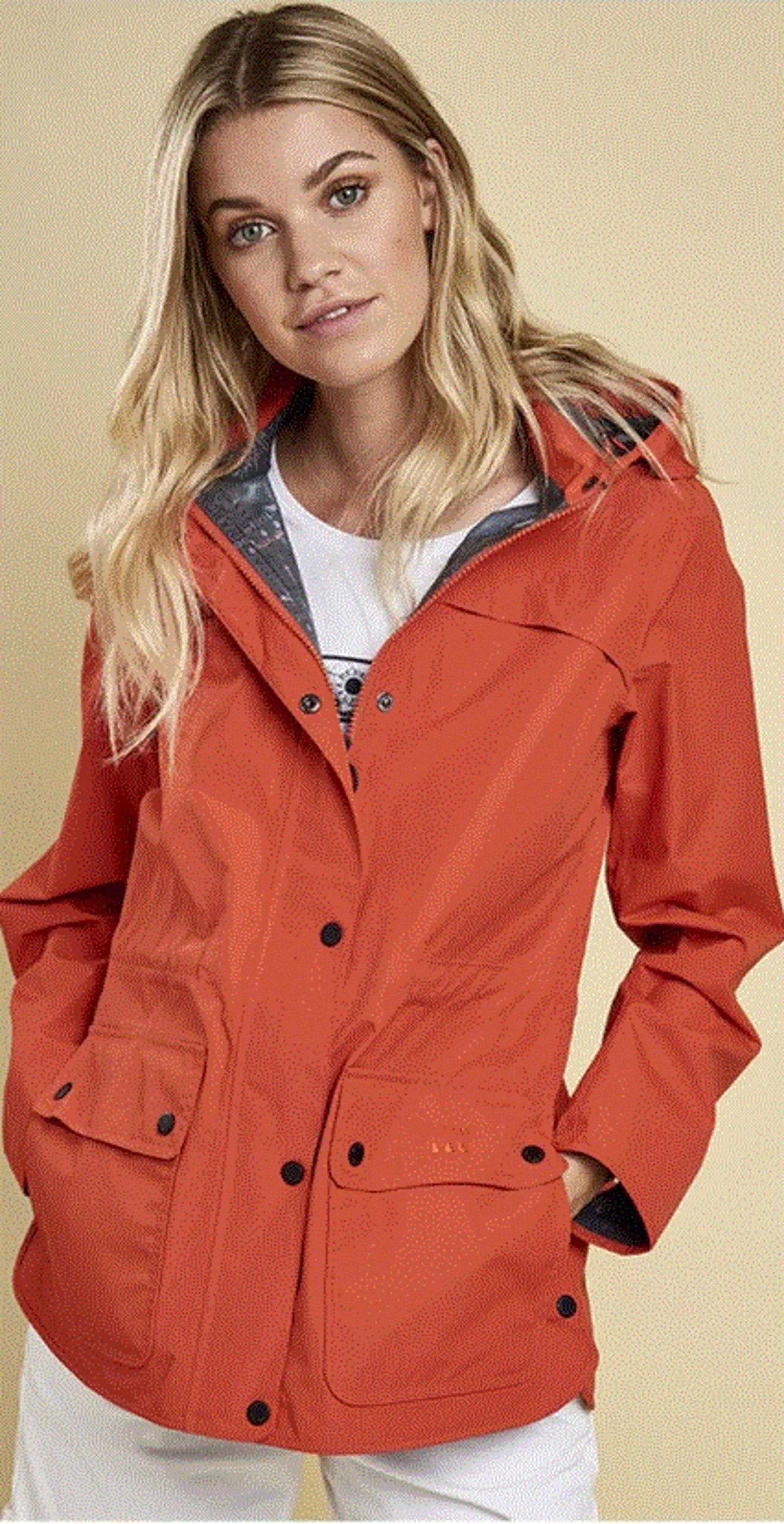 Barbour Barometer Jacket in Signal Orange