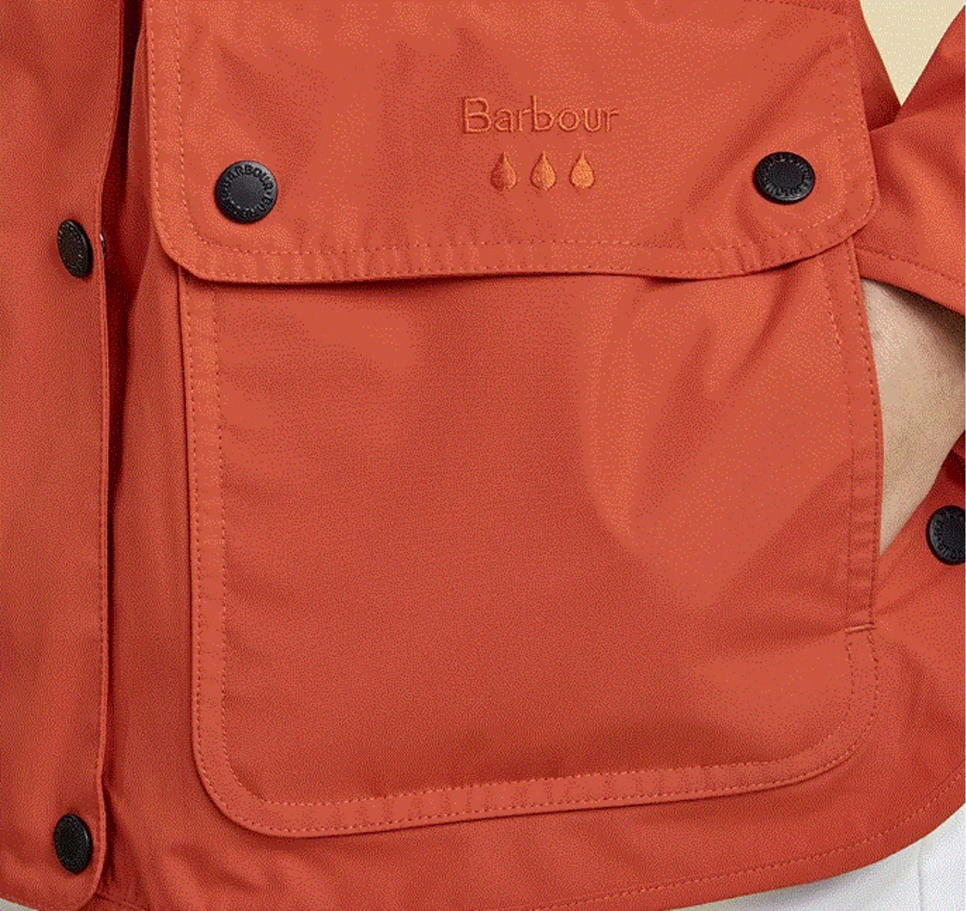 Barbour Barometer Jacket in Signal Orange