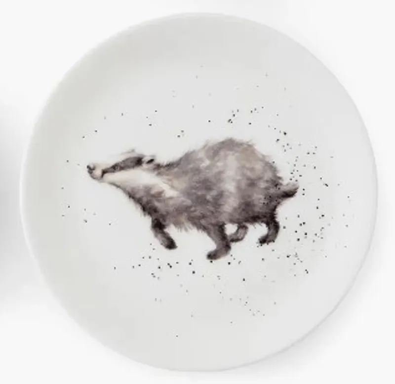 Wrendale Badger Coupe Plate